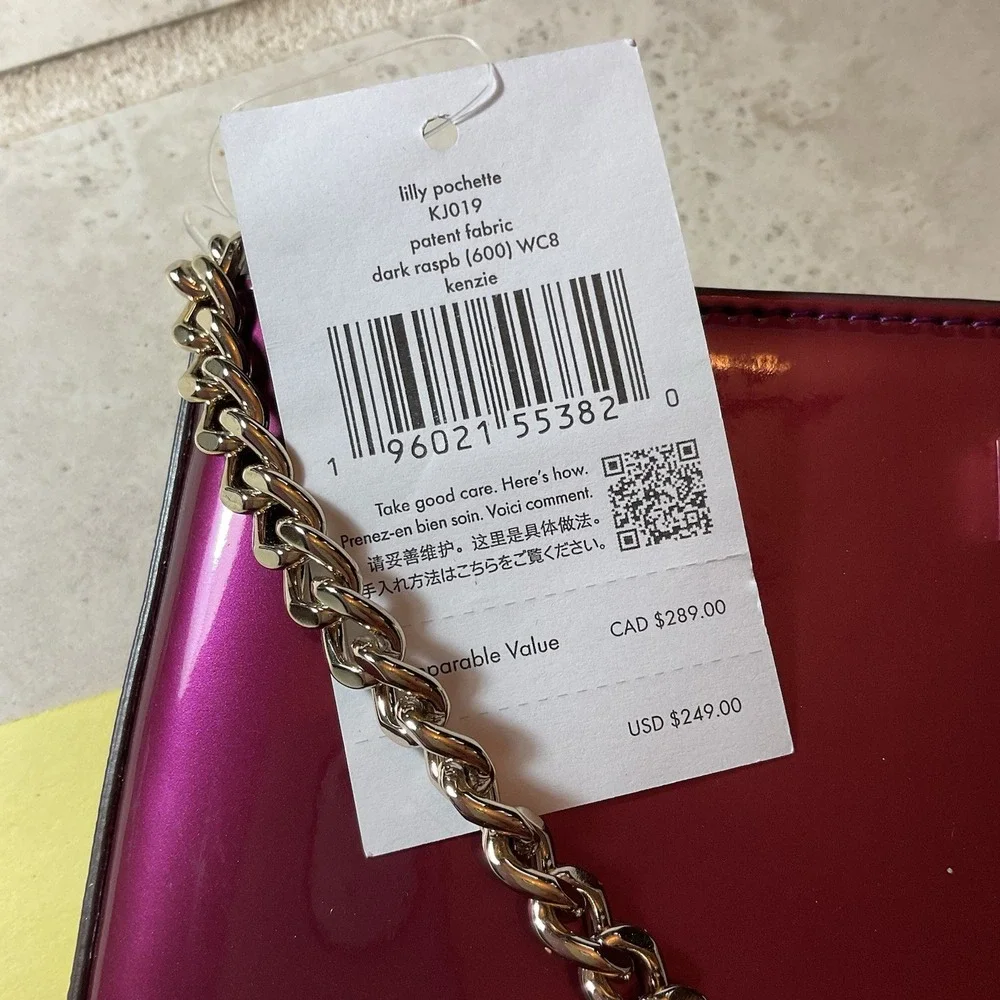 kate spade | Bags | Kate Spade Lilly Pochette Shiny Patent Dark ...